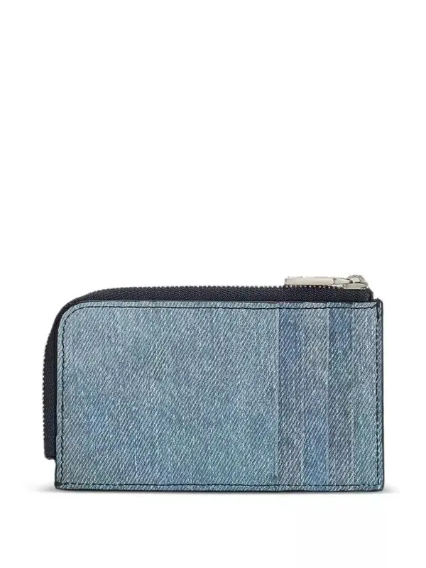 Dolce & Gabbana Nubuck Denim Card Holder - Blue