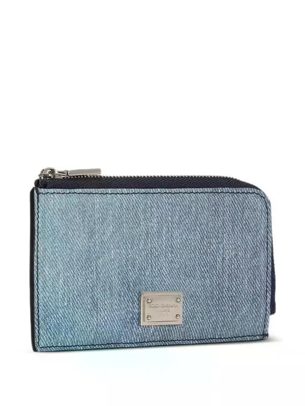 Dolce & Gabbana Nubuck Denim Card Holder