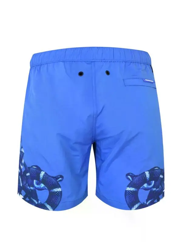 COUNTY OF MILAN Snake-print Drawstring Shorts