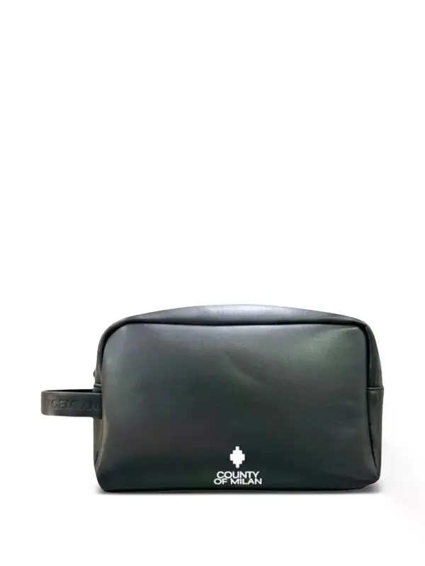 COUNTY OF MILAN Logo Print Wash Bag - Black