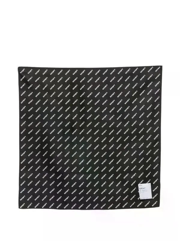 Satisfy Logo-print Scarf - Black