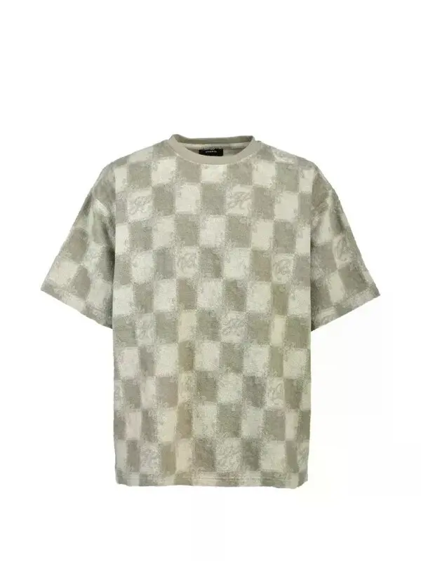 BREATH Checkered Terry-cloth T-shirt