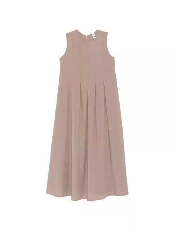 BOMBOOGIE Pleated Sleeveless Midi Dress