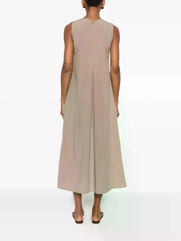 BOMBOOGIE Pleated Sleeveless Midi Dress
