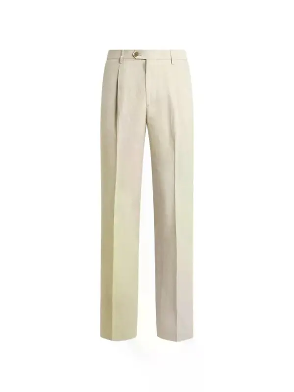 Etro Pleated Silk-blend Trousers