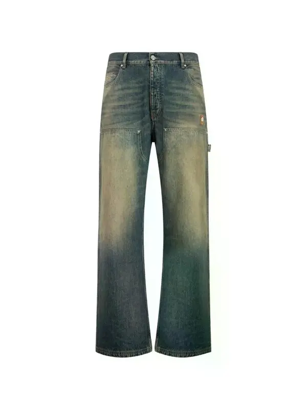 Amiri Faded Panelled Jeans - Blue