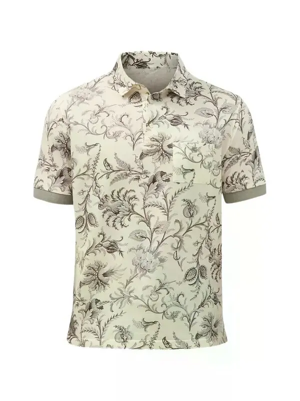 Etro Floral-print Polo Shirt