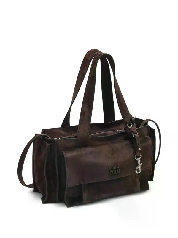 Miu Miu Dark Suede Tote Bag