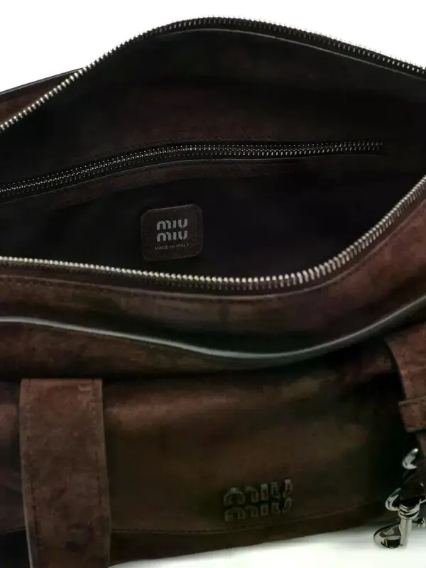 Miu Miu Dark Suede Tote Bag