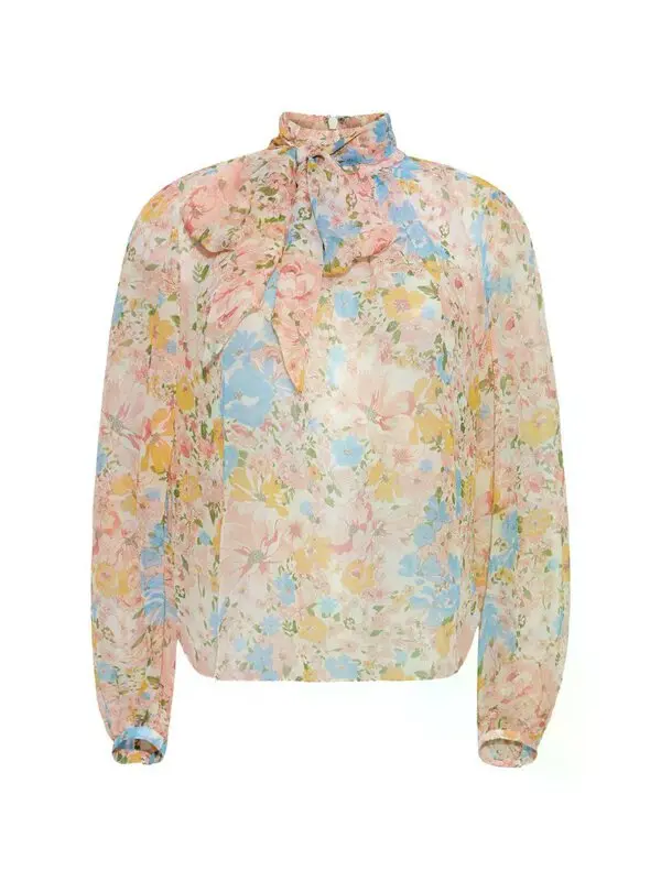 Adam Lippes Joan Silk Blouse - Neutrals