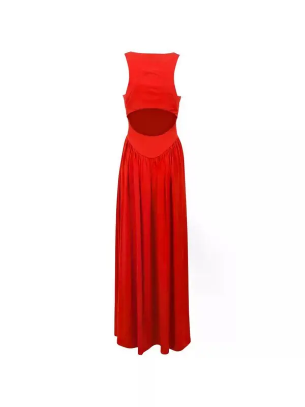 Sportmax Maxi Cut-out Gathered Dress