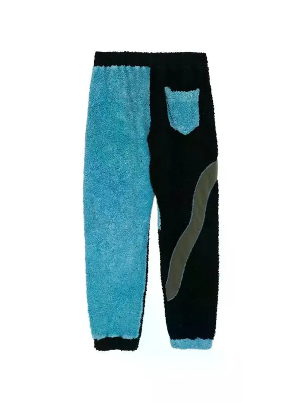 STAIN SHADE Panelled Fleece Track Pants - Black