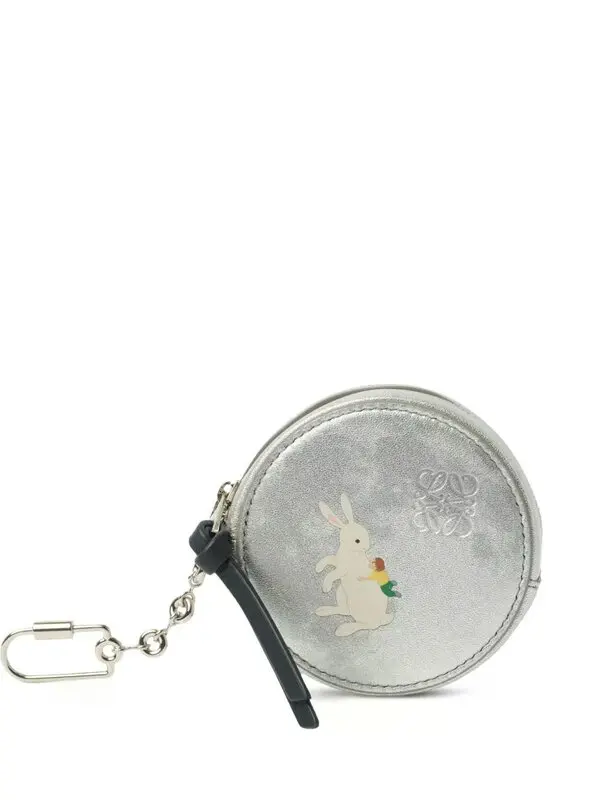 Loewe Suna Signature Anagram Coin Case - Silver