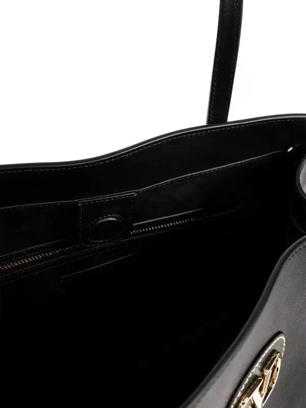Valentino Garavani Vlogo Leather Tote Bag - Black
