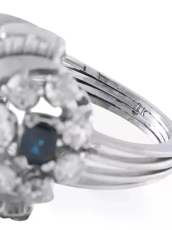 LB EXCLUSIVE Sapphire And Diamond Ring In 18k White Gold