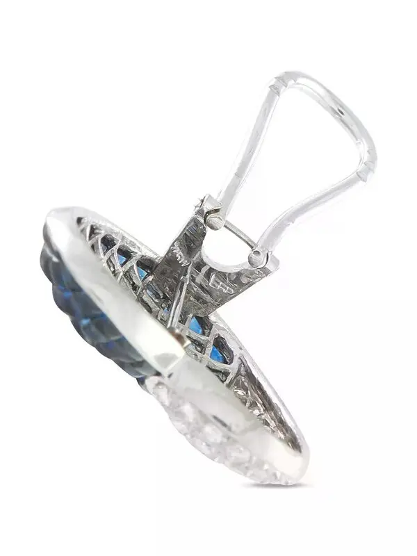LB EXCLUSIVE Sapphire And Diamond Heart Earrings