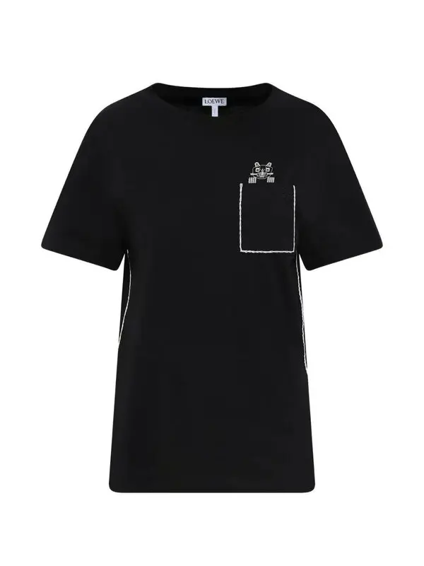 Loewe Louis Wain Embroidered T-shirt - Black