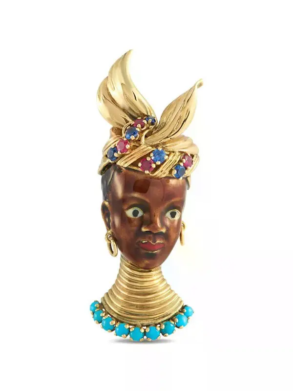 LB EXCLUSIVE Multi-stone Brooch In 18k Yellow With Sapphires, Rubies, And Turquoise - Gold