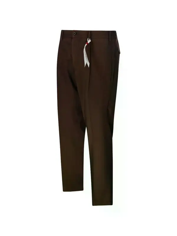 SANTANIELLO Pleated Elasticated-waist Trousers