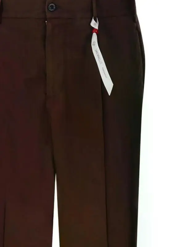 SANTANIELLO Pleated Elasticated-waist Trousers