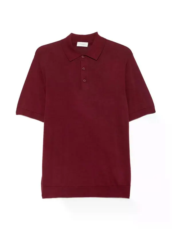 PAOLO PECORA Buttoned Panelled Polo Shirt - Red