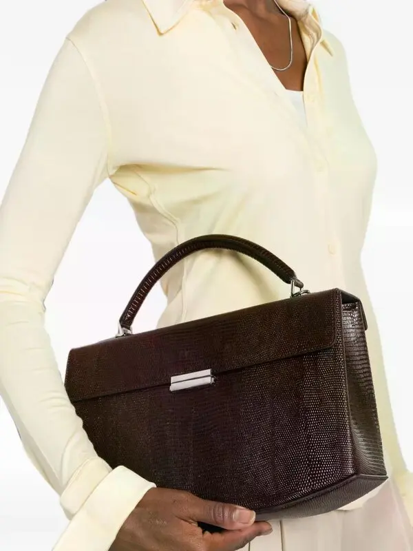 TOTEME Clip Lizard-embossed Tote Bag
