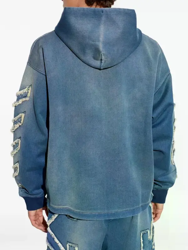 Off-White Diagonals Frayed Hoodie