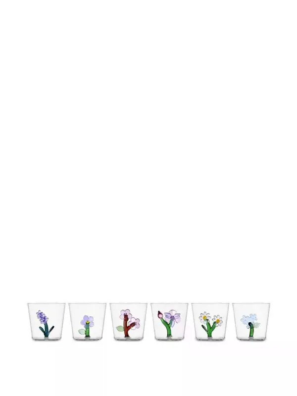 ICHENDORF MILANO Botanica Floral-detail Tumblers - Multicolour