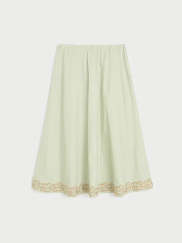 BY MALENE BIRGER Pheobes Organic Cotton Maxi Skirt - Seacrest