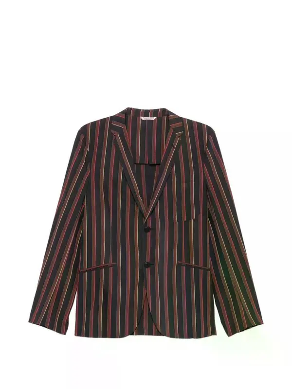 ROMEO GIGLI 1990s Striped Single-breasted Jacket - Black