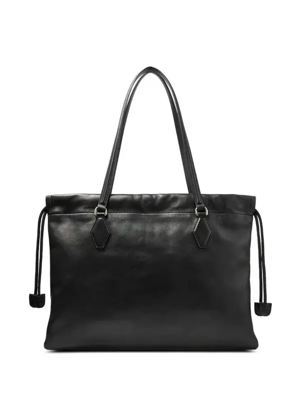 JIMMY CHOO Nappa Leather Drawstring Tote Bag