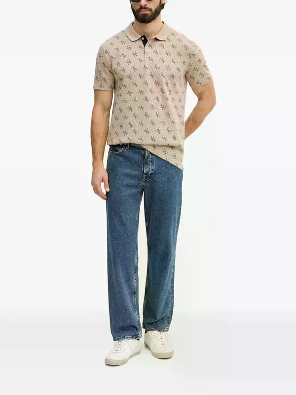 Guess Monogram-print Polo Shirt