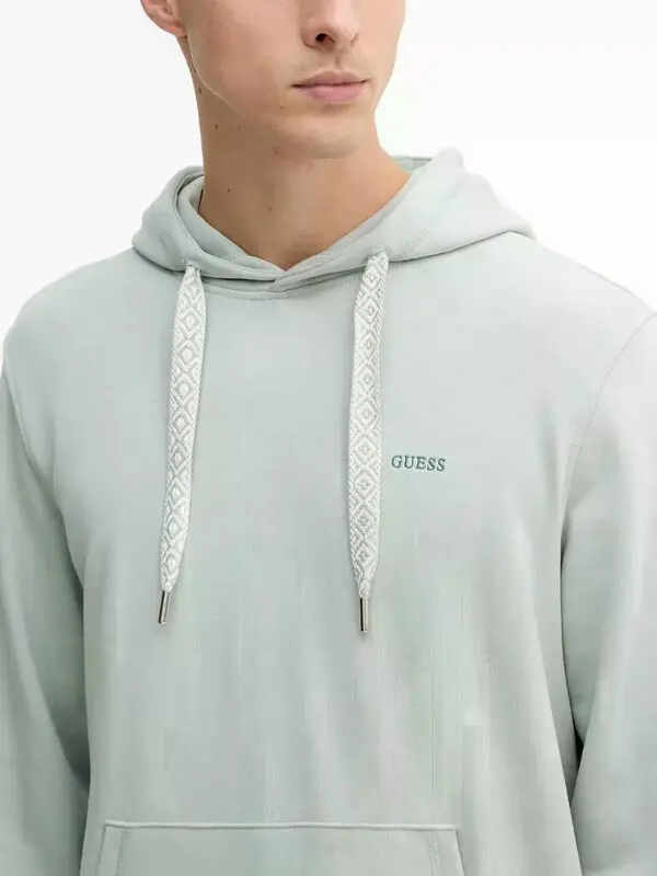 Guess Logo-embroidered Drawstring Hoodie
