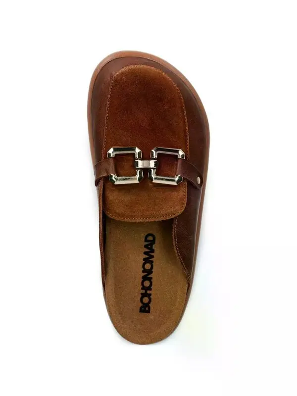 BOHONOMAD Buckle-detail Leather Mules