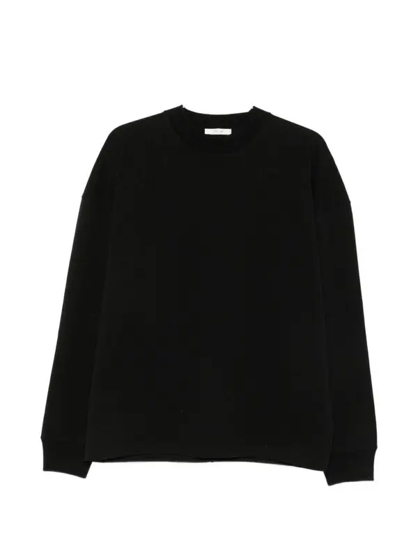 THE ROW Dolino Cotton Crewneck Sweater - Black