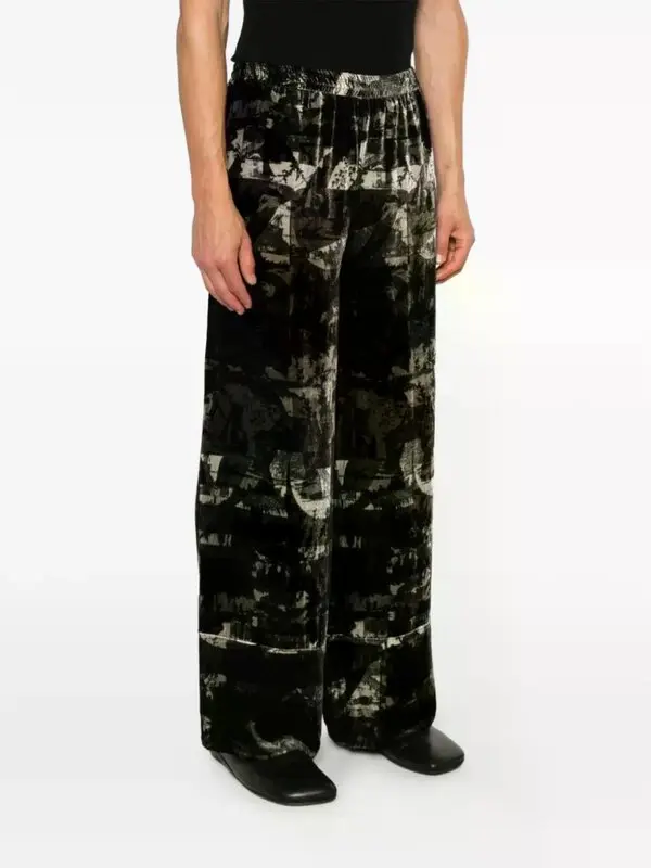 PIERRE-LOUIS MASCIA Kanada Dragon-print Trousers - Black