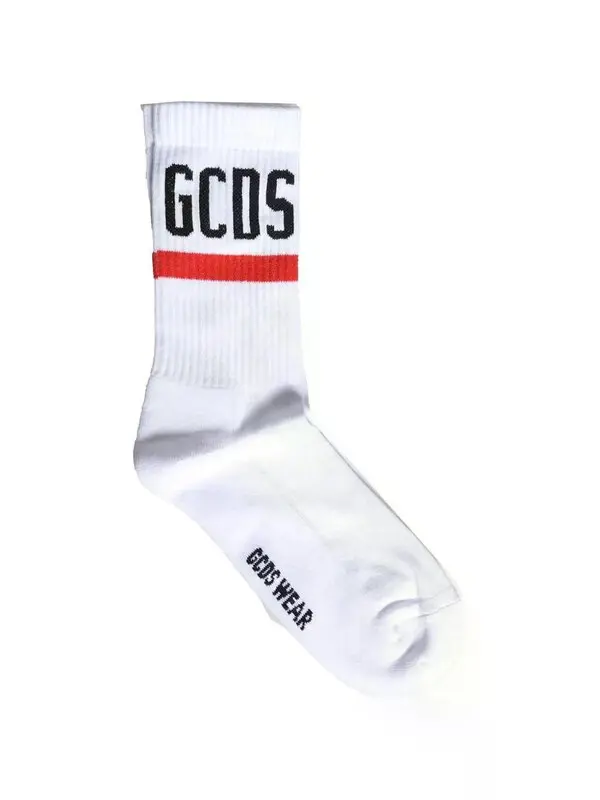 Gcds Logo-intarsia Striped Socks