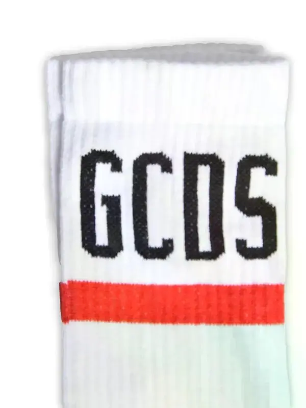 Gcds Logo-intarsia Striped Socks