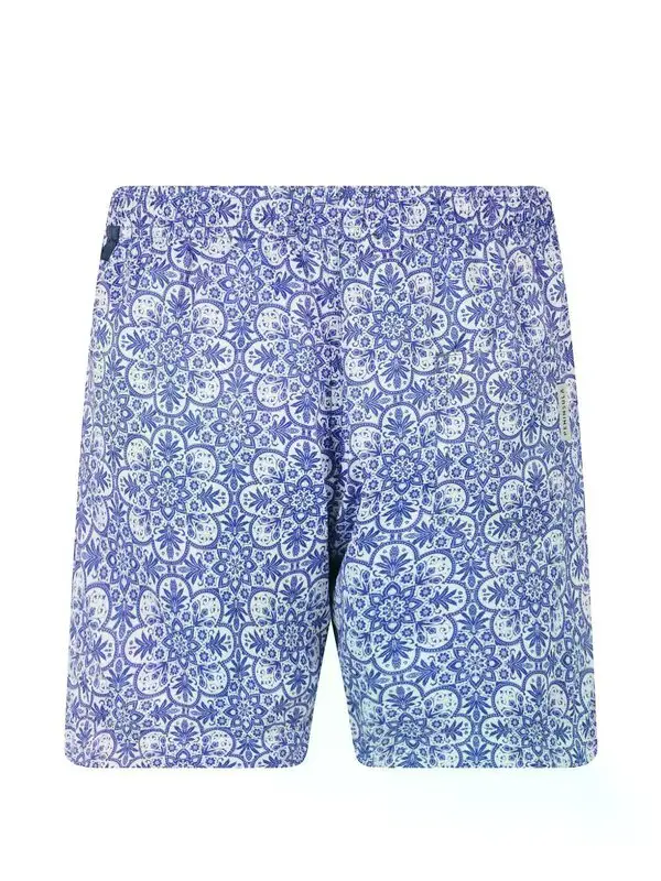 PENINSULA SWIMWEAR Marettimo Majolica-tiles-print Swim Shorts - Blue