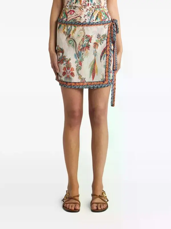 Etro Paisley Print Midi Skirt - Neutrals