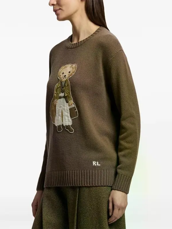 Ralph Lauren Polo Bear Cashmere Sweater - Brown