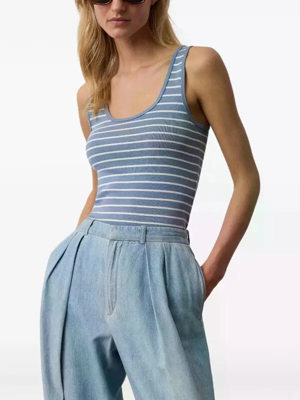 Ralph Lauren Ellis Striped Tank Top - Blue
