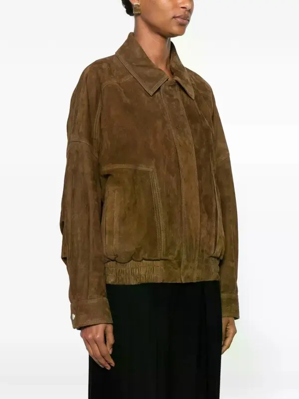 Nour Hammour Dalma Suede Jacket - Brown