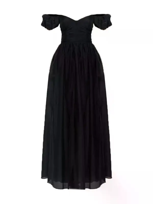 Matteau Off-shoulder Puffed-sleeve Maxi Dress