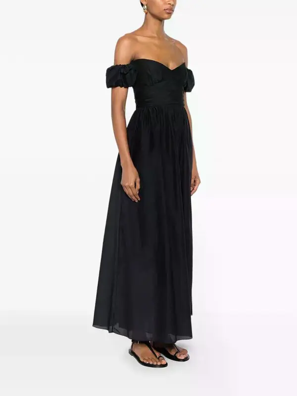 Matteau Off-shoulder Puffed-sleeve Maxi Dress