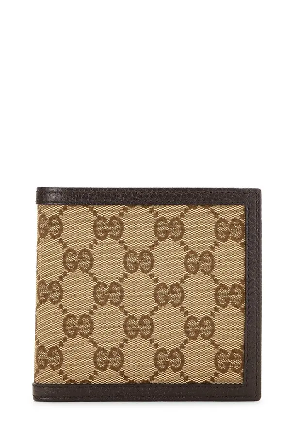 Gucci Original Gg Canvas Web Bifold Wallet - Beige