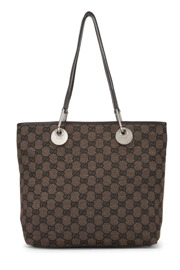 Gucci Gg Canvas Eclipse Bucket Tote - Brown