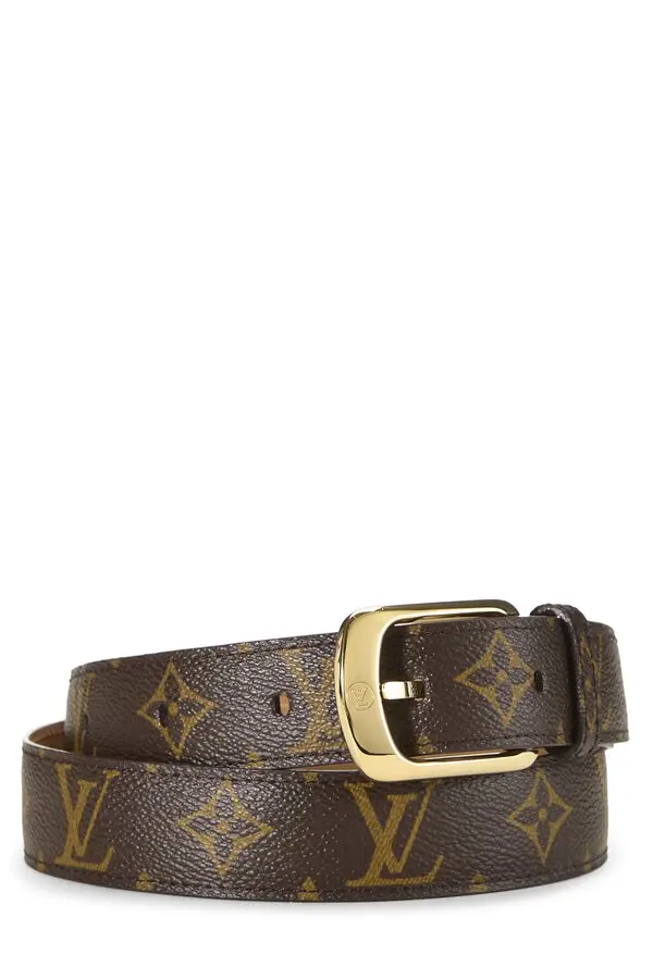 LOUIS VUITTON Monogram Canvas Ellipse Belt - Brown
