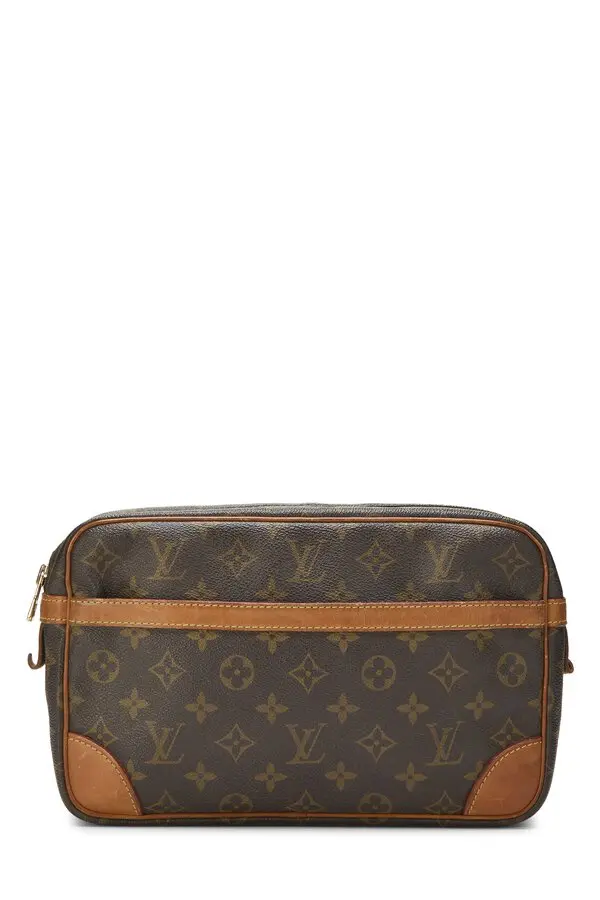 LOUIS VUITTON Monogram Canvas Compiegne 28 Pouch - Brown