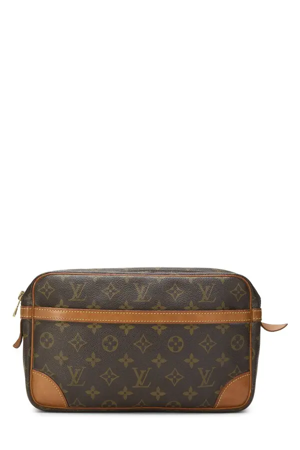LOUIS VUITTON Monogram Canvas Compiegne 28 Pouch - Brown